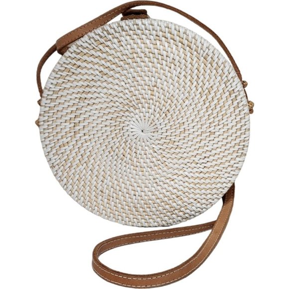 Bags | Rattan Round Crossbody Bag | Poshmark